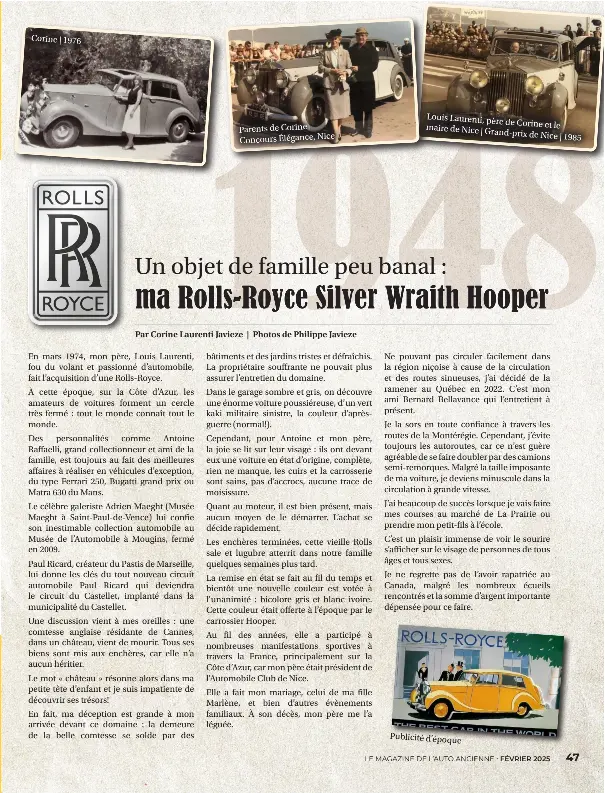 1948 Un objet de famille peu banal : ma Rolls-Royce Silver Wraith Hooper - PressReader