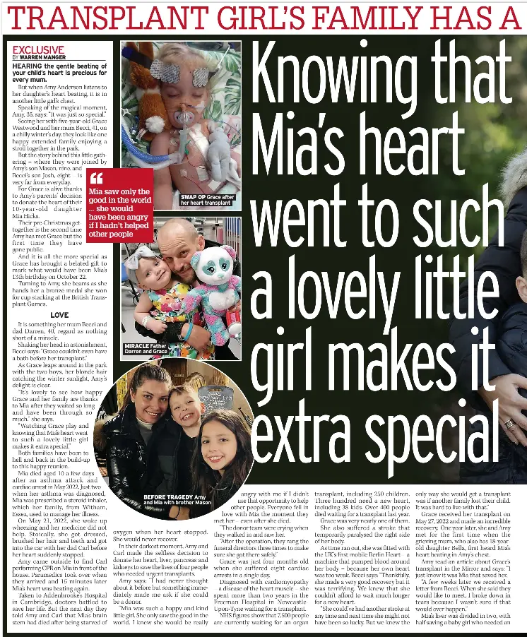 Knowing that Mia’s heart went to such a lovely little girl makes it extra special - PressReader