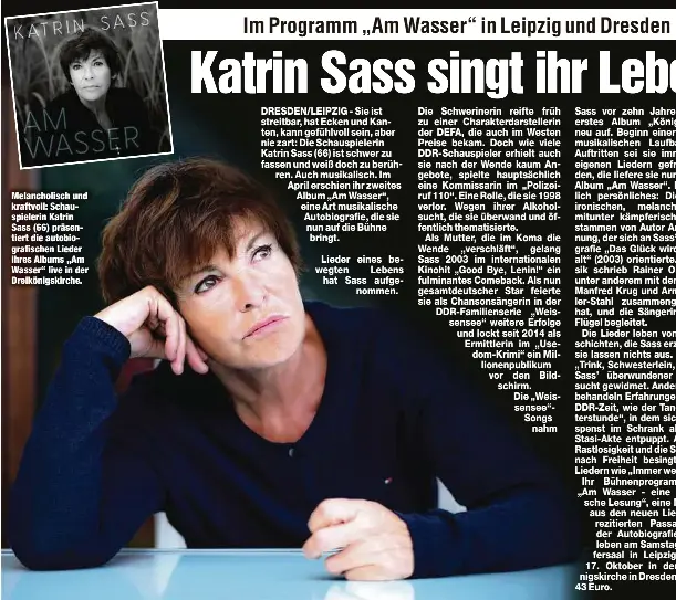 Katrin Sass singt ihr Leben - PressReader