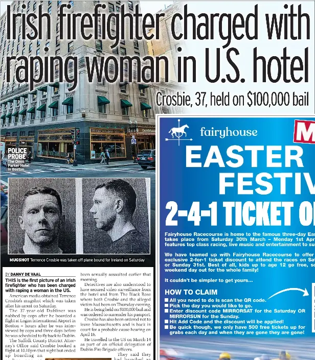 Irish firefighte­r charged with raping woman in U.S. hotel - PressReader