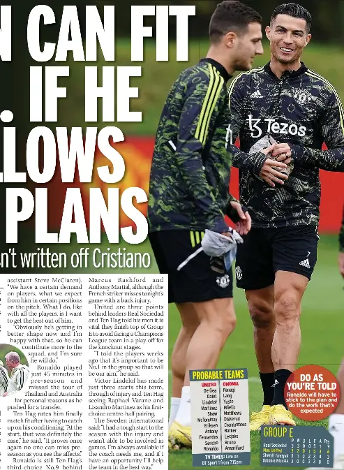 RON CAN FIT IN... IF HE FOLLOWS MY PLANS - PressReader