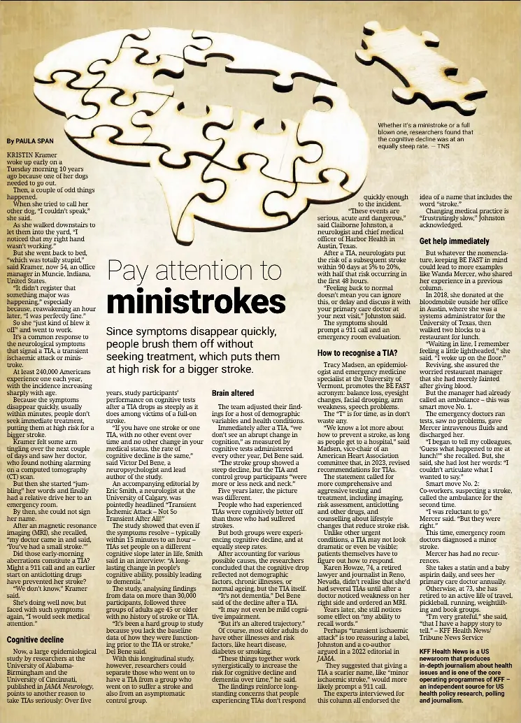 Pay attention to ministroke­s - PressReader