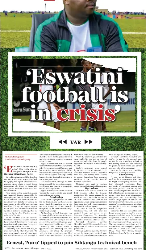 ‘Eswatini football is in crisis’ 11 VAR - PressReader