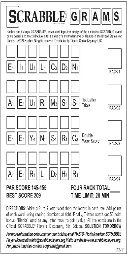SCRABBLE GRAMS - PressReader