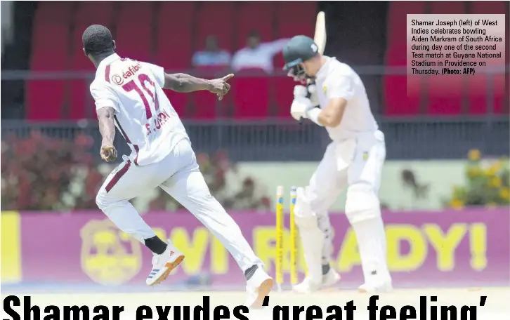 Shamar exudes ‘great feeling’ after dismantlin­g South Africa - PressReader