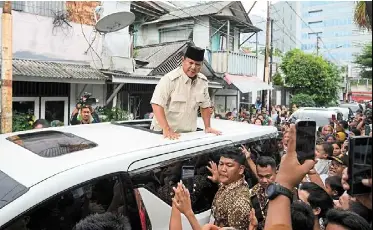 Prabowo inherits country striving to level up - PressReader