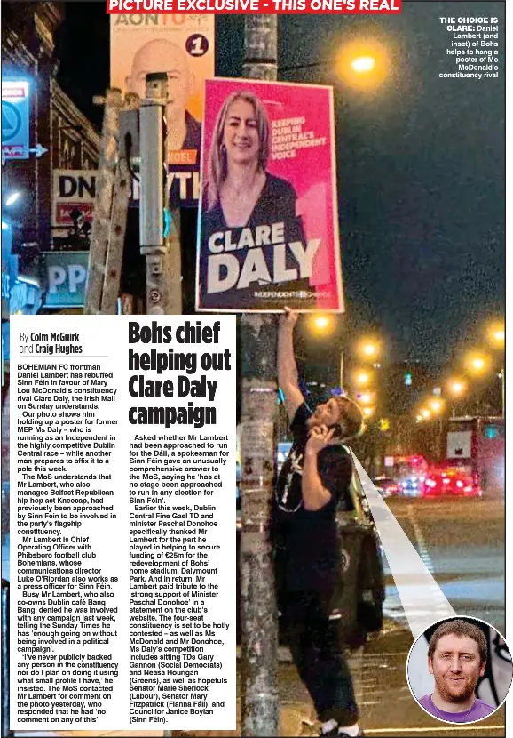 Bohs chief helping out Clare Daly campaign - PressReader