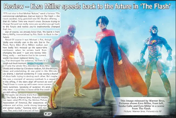 Review – Ezra Miller speeds back to the future in ‘The Flash’ - PressReader