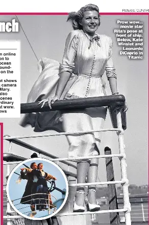 Rita shipshape for photo launch - PressReader