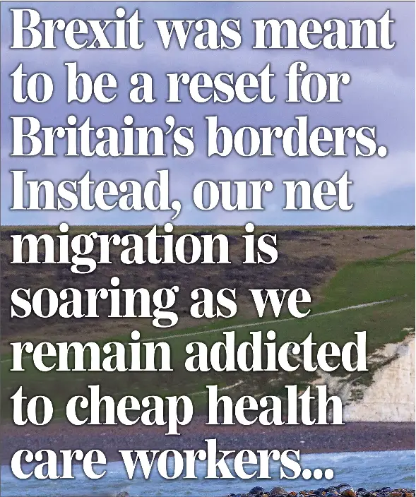 Brexit was meant to be a reset for Britain’s borders. Instead, our net migration is soaring as ...