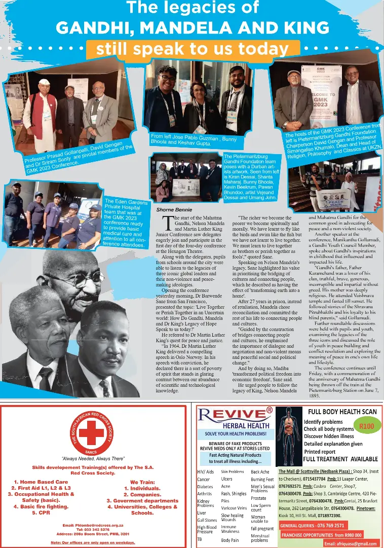 The legacies of GANDHI, MANDELA AND KING still speak to us today ...