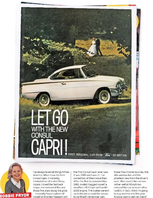 1963 Ford Consul Capri Radio 2’s Bobbie Pryor explains her love for a ...