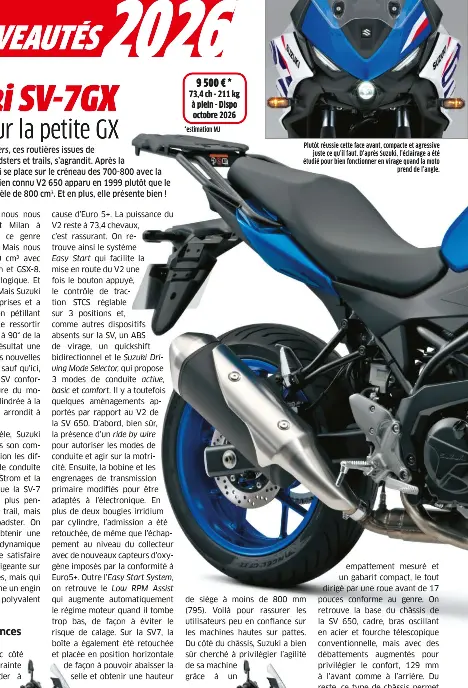Suzuki SV-7GX Le V2 pour la petite GX crossovers, - PressReader
