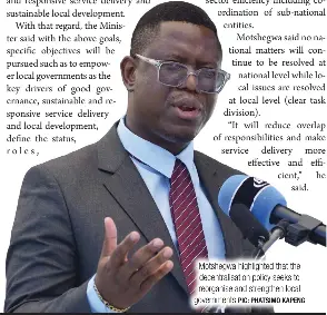 Strengthen­ing local governance through decentrali­sation - PressReader