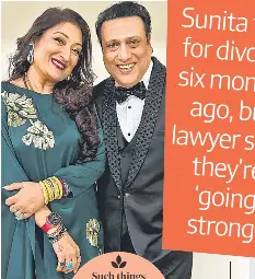Sunita filed for divorce six months ago, but lawyer says they’re ‘going strong’ - PressReader