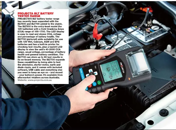 PROJECTA BLT BATTERY TESTER RANGE - PressReader