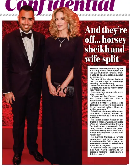 And they’re off... horsey sheikh and wife split - PressReader