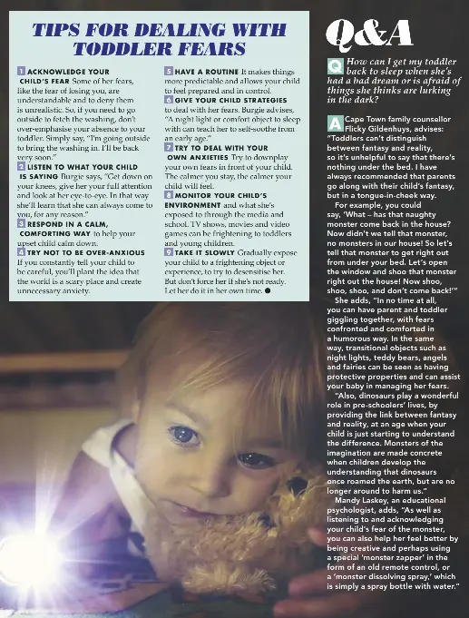 TIPS FOR DEALING WITH TODDLER FEARS - PressReader