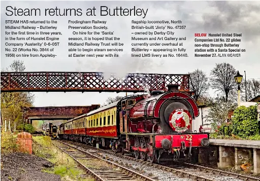 Steam returns at Butterley - PressReader