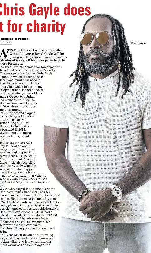 Chris Gayle does it for charity - PressReader