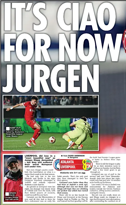 IT’S CIAO FOR NOW JURGEN - PressReader