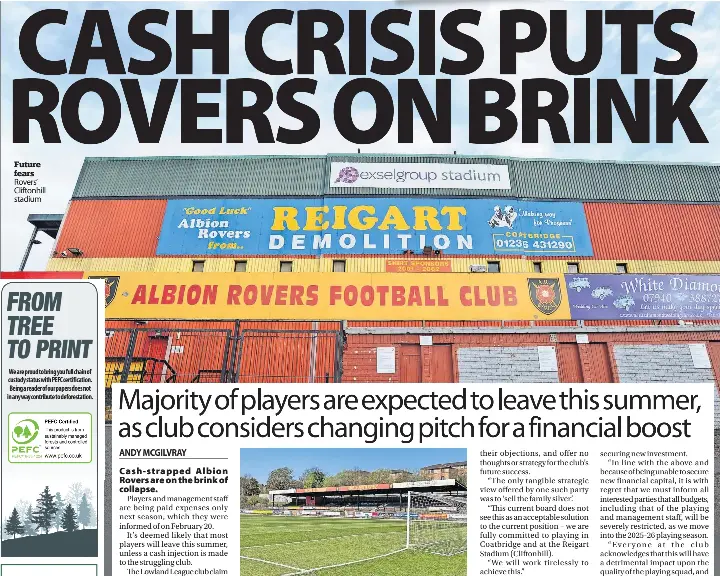 CASH CRISIS PUTS ROVERS ON BRINK - PressReader