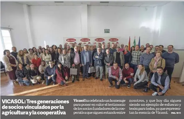 VICASOL: Tres generacion­es de socios vinculados por la agricultur­a y ...