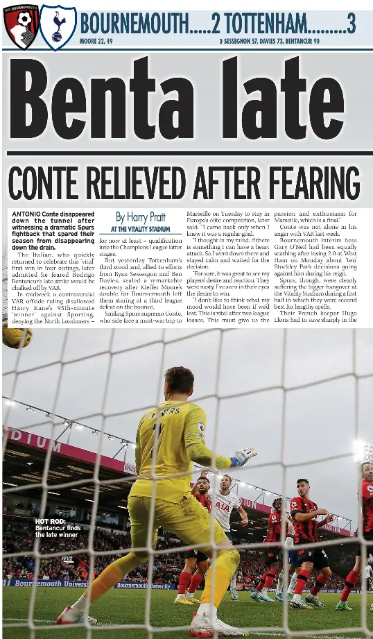 CONTE RELIEVED AFTER FEARING ANOTHER VAR HEARTBREAK - PressReader