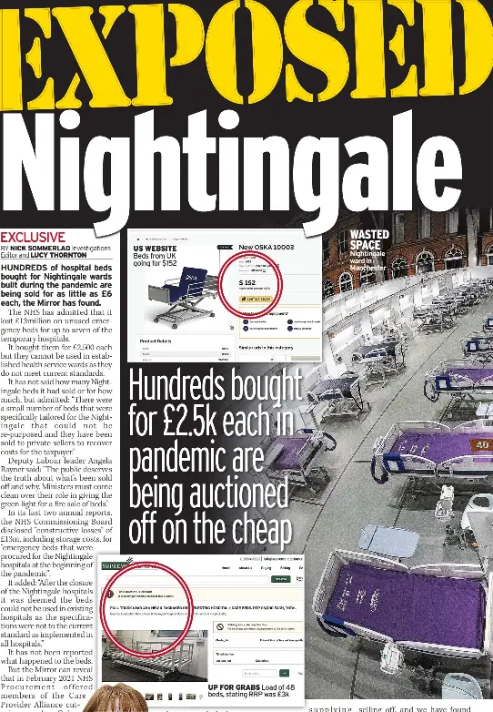 EXPOSED Scandal of NHS Nightingal­e beds sold for £6 - PressReader