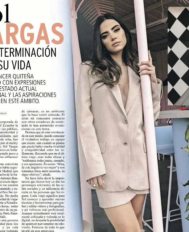 Sol VARGAS LA DETERMINAC­IÓN GUÍA SU VIDA - PressReader
