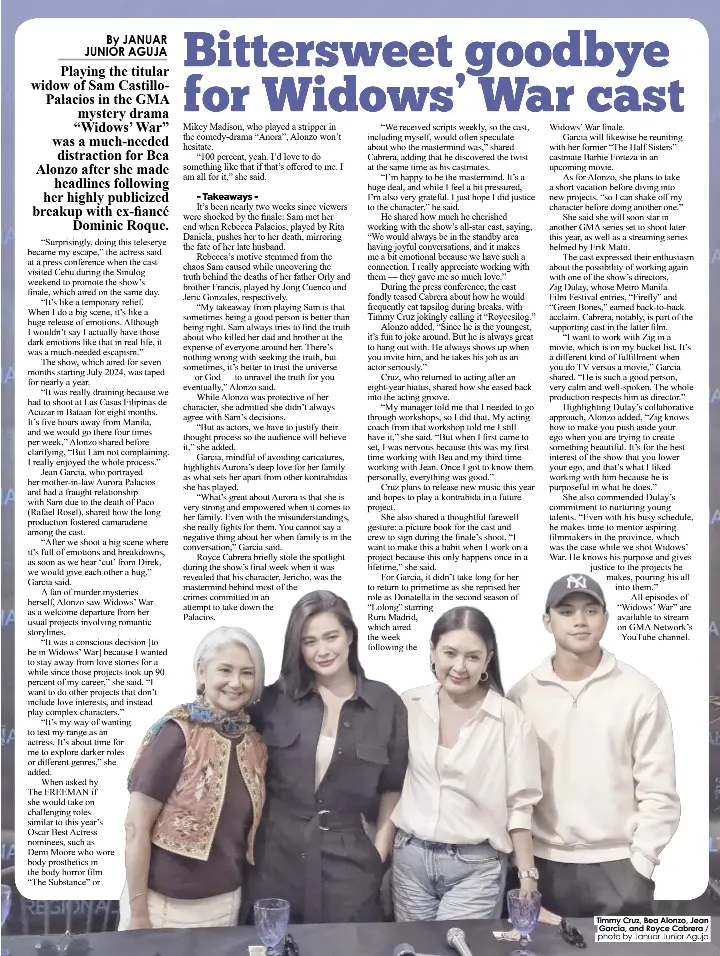 Bitterswee­t goodbye for Widows’ War cast - PressReader