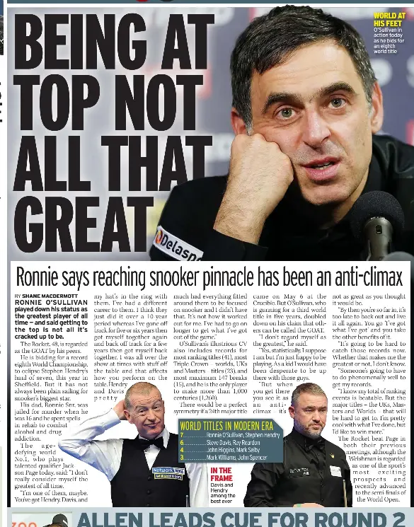 BEING AT TOP NOT ALL THAT GREAT - PressReader