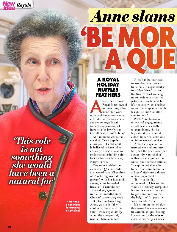 Anne slams Camilla ‘BE MORE LIKE A QUEEN!' - PressReader