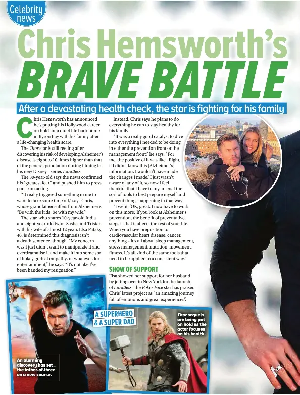Chris Hemsworth’s BRAVE BATTLE - PressReader