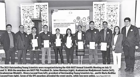NAST PHL announces new Academicia­ns, awards outstandin­g PHL ...