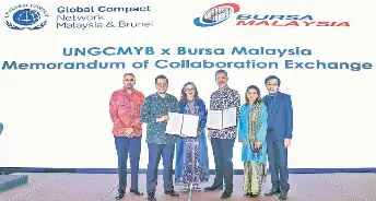 Bursa Malaysia, UNGCMYB sign MOC for sustainabi­lity - PressReader