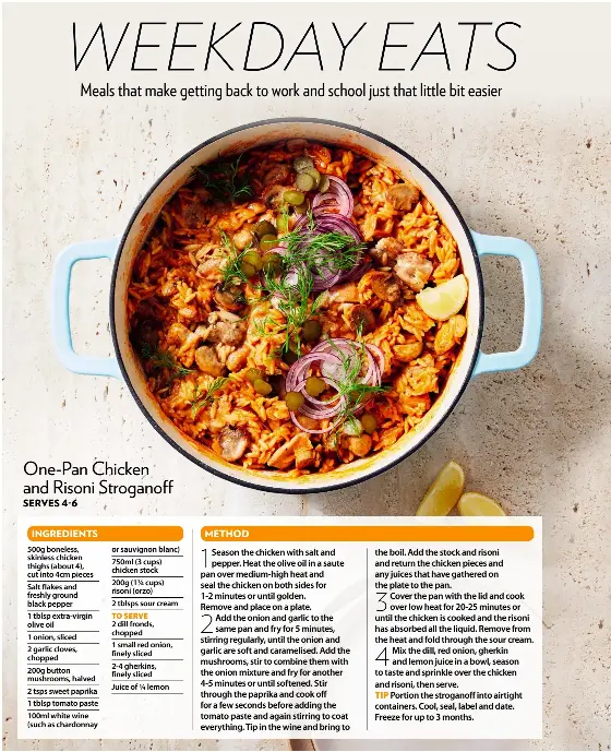 One-Pan Chicken and Risoni Stroganoff - PressReader