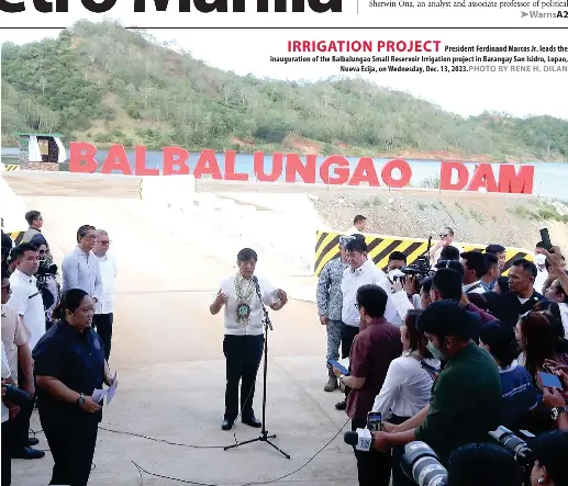 Marcos orders completion of water projects amid El Niño - PressReader