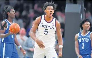 No. 3 UConn holds off No. 7 BYU in Boston - PressReader