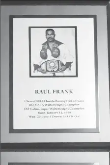 World-rated Frank inducted into Florida Boxing Hall of Fame - PressReader