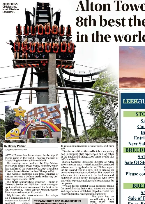 Alton Towers ranked 8th best theme park in the world - PressReader