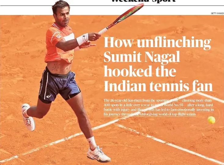 How unfl inching Sumit Nagal hooked the Indian tennis fan - PressReader