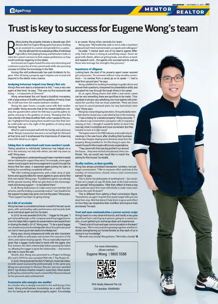 Trust is key to success for Eugene Wong’s team - PressReader