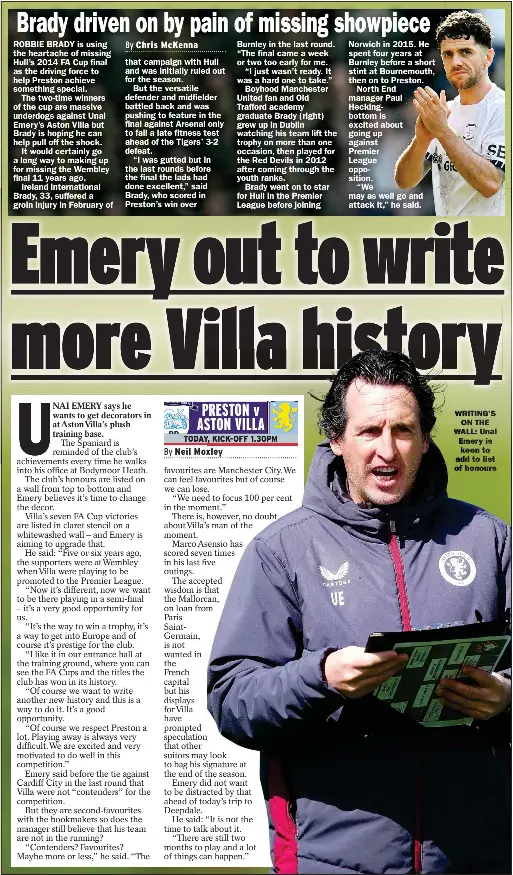 Emery out to write more Villa history - PressReader