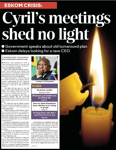 Cyril’s meetings shed no light - PressReader