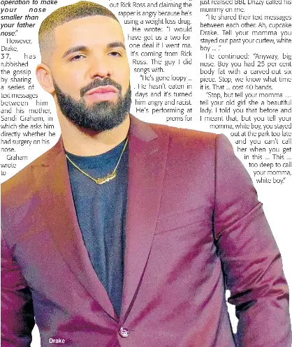 DRAKE denies having NOSE surgery - PressReader