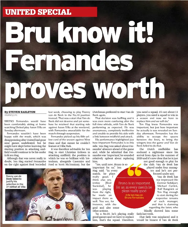 Bru know it! Fernandes proves worth - PressReader