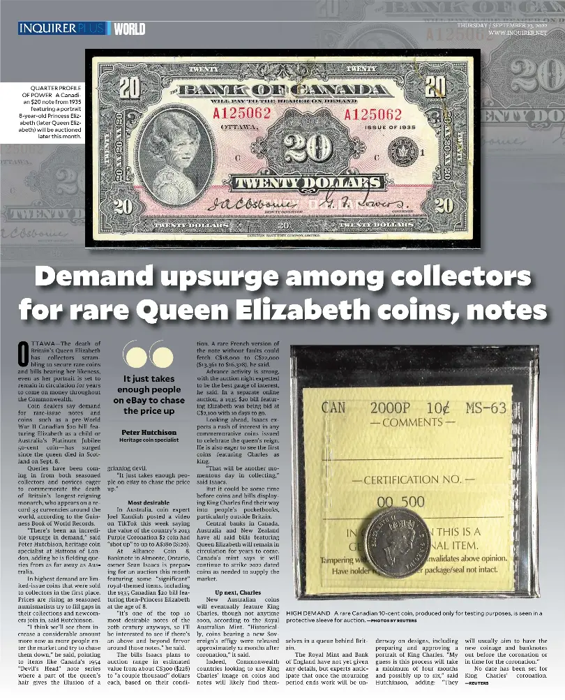 Demand upsurge among collectors for rare Queen Elizabeth coins, notes ...