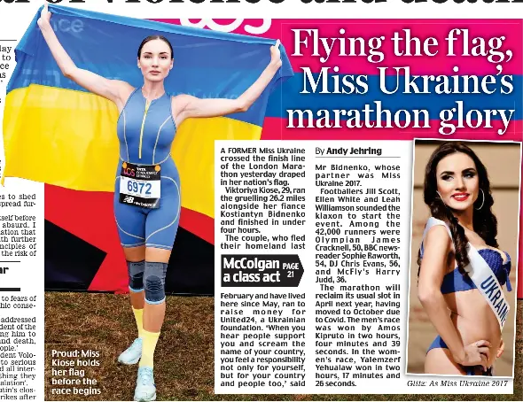 Flying the flag, Miss Ukraine’s marathon glory - PressReader