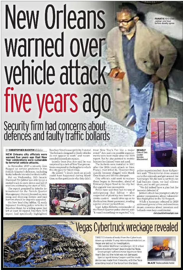 New Orleans warned over vehicle attack five years ago - PressReader